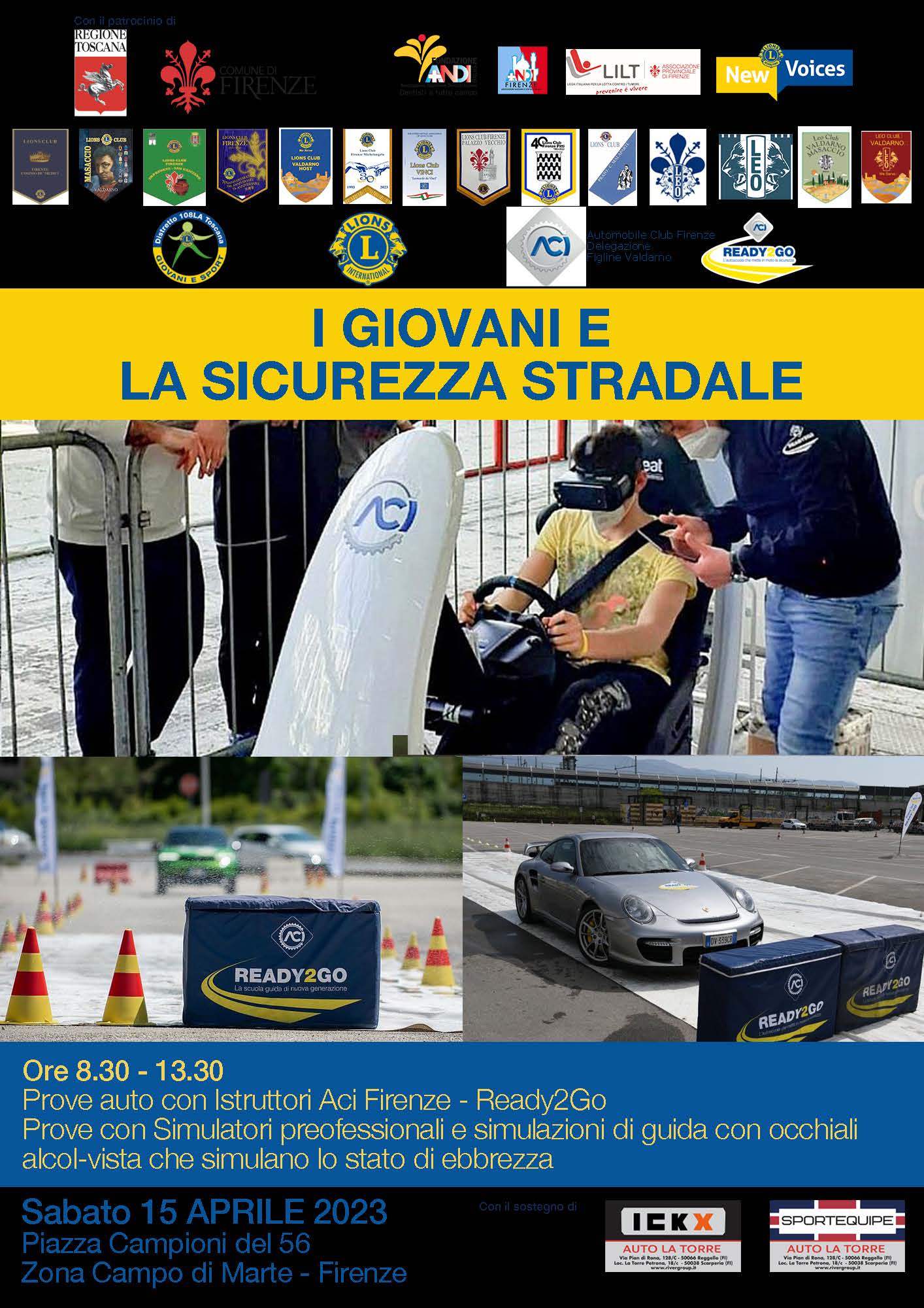 I GIOVANI E LA SICUREZZA STRADALE - Firenze - 15.04.2023 - Lions Club Firenze Cosimo de' Medici